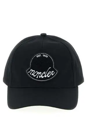 Moncler Cotton Baseball Cap - Black