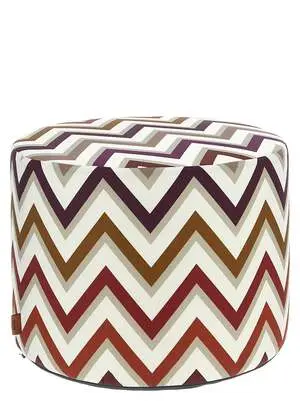 Missoni Watamu' Outdoor Cylindrical Pouf - Multicolor