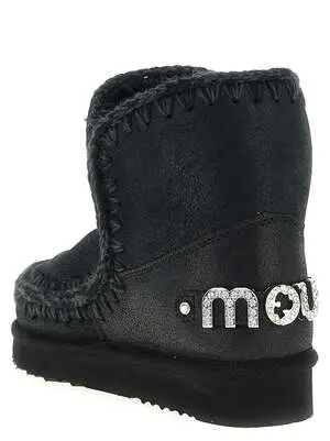 Mou Eskimo 18 Rhinestone Logo Ankle Boots