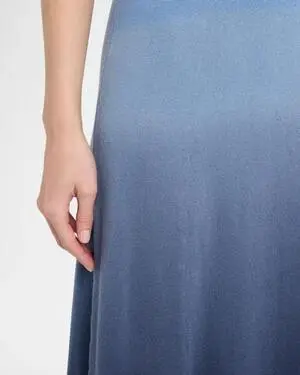 Michael Kors Ombre Cashmere Knit Maxi Dress - Lake Multi