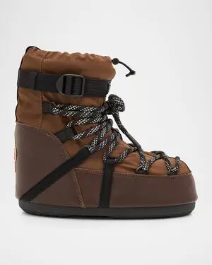 Moncler Icon Low Padded Snow Boots - Brown