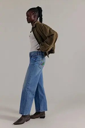 MOTHER The Dodger Flood Embroidered Jeans