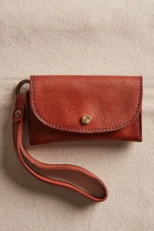 Free People Leather Coin Purse - Cognac