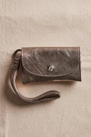 Free People Leather Coin Purse - Metallic
