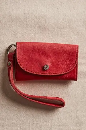 Free People Leather Coin Purse - Sour Cherry