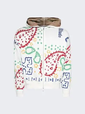 Rhude Bandana Knit Zip Sweater - Multi