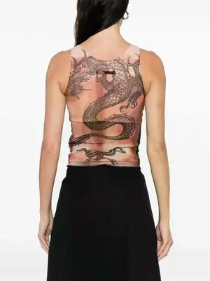 JEAN PAUL GAULTIER Graphic-print Tank Top