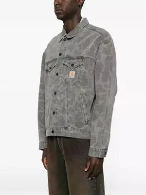 Carhartt Work In Progress Helston Camouflage Buttoned Jacket - Grey