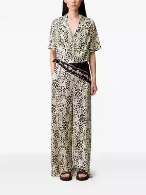 Claudie Pierlot Animal Print Satin Shirt