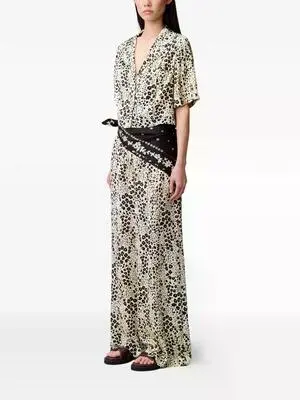 Claudie Pierlot Animal Print Satin Shirt