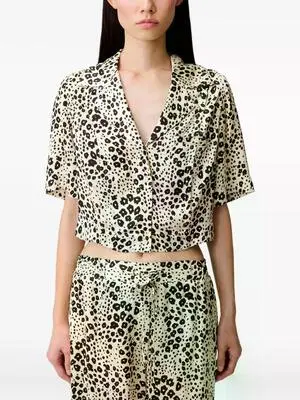 Claudie Pierlot Animal Print Satin Shirt