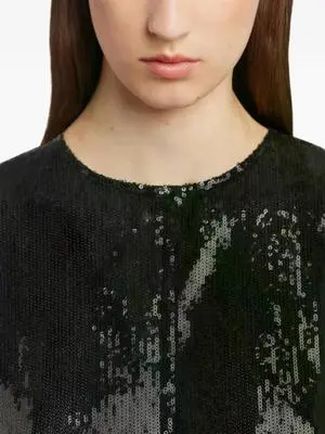 COURREGES Sequin Embellished Short-sleeved Blouse