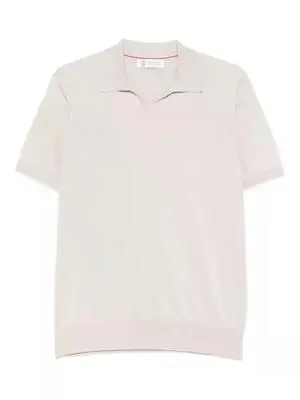 Brunello Cucinelli Knitted Cotton Polo Shirt