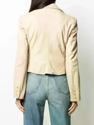 Giorgio Armani 2000s Notched Lapels Leather Jacket
