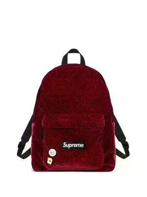 Supreme Leopard Print Backpack - Red
