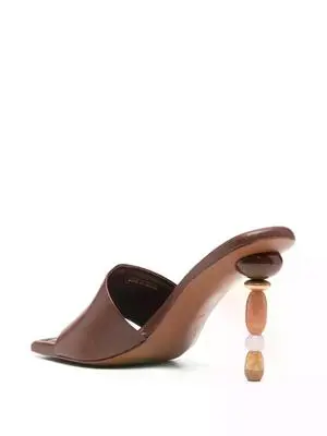 Cult Gaia Mahina Sculpted-heel Sandals - Brown