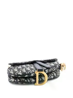 Dior Saddle Handbag Oblique Canvas Mini Shoulder Bag - Blue