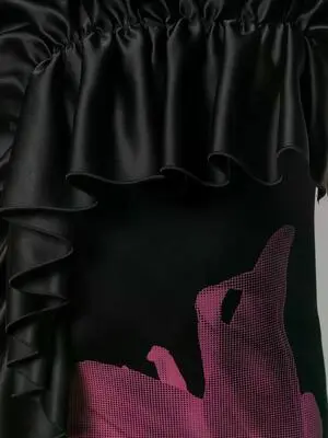 CHRISTOPHER KANE Ruffle Trim Evening Dress