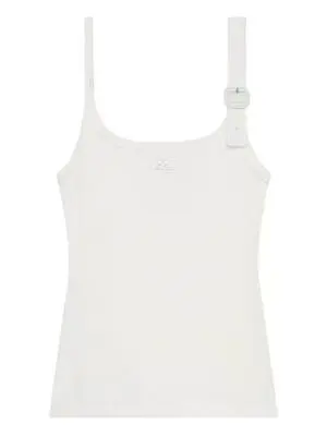 COURREGES Buckle-detail Ribbed Tank Top