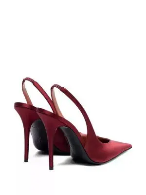 Amina Muaddi 105mm Anok Sling-back Pumps - Red