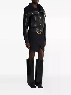 Balmain Knit-collar Button Jacket