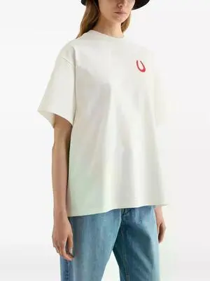 JIL SANDER Crew-neck T-shirt With Embroidered Detail - Neutrals