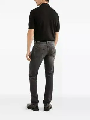 Dolce & Gabbana Logo-appliqué Polo Shirt - Black