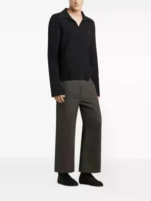 COURREGES Ribbed Logo Polo Shirt