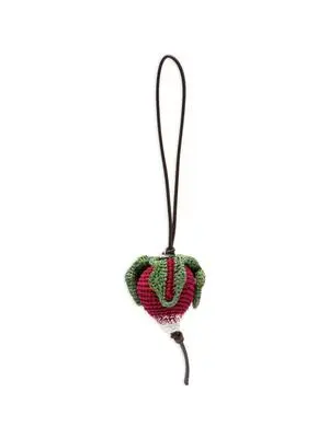 JW Anderson Crocheted Radish Charm - Red