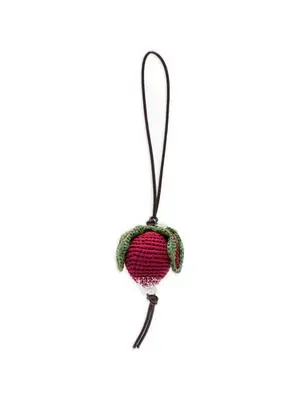 JW Anderson Crocheted Radish Charm - Red