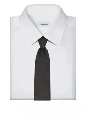 FERRAGAMO Logo-embroidered Tie