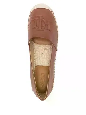 Ralph Lauren Cameryn Embossed-logo Espadrilles - Brown