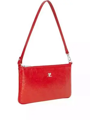 COURREGES Logo-plaque Zipped Pouch - Red