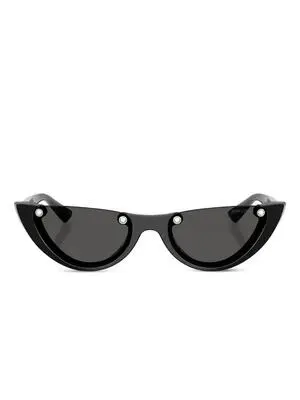 JIMMY CHOO Studded Geometric-frame Sunglasses
