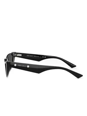 JIMMY CHOO Studded Geometric-frame Sunglasses