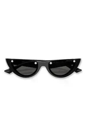 JIMMY CHOO Studded Geometric-frame Sunglasses