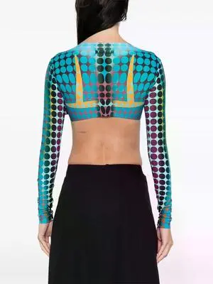 JEAN PAUL GAULTIER Long-sleeve Polka Dot Top