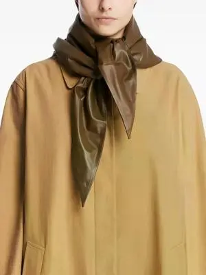 LEMAIRE Leather Triangle Scarf - Brown