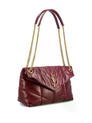 Saint Laurent Small Quilted Puffer Shoulder Bag - Red