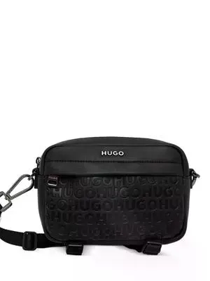 Hugo Embossed-logo Messenger Bag - Black