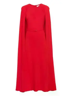 Roland Mouret Belted Cape Maxi Dress