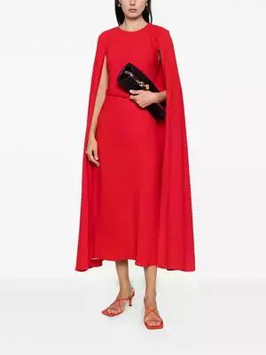 Roland Mouret Belted Cape Maxi Dress