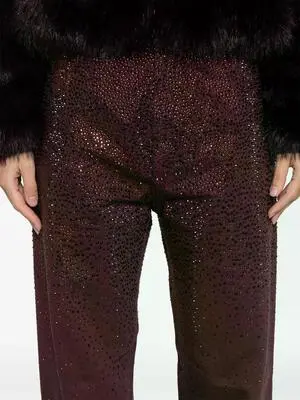 GOLDEN GOOSE Crystal-embellished Straight-leg Jeans - Red