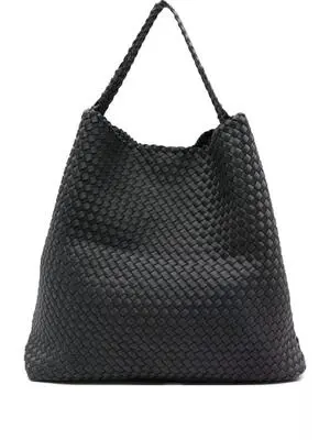 NAGHEDI Large Nomad Woven Tote Bag - Black
