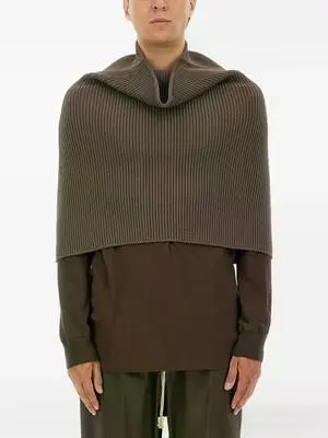 Rick Owens Ribbed Knit Scarf