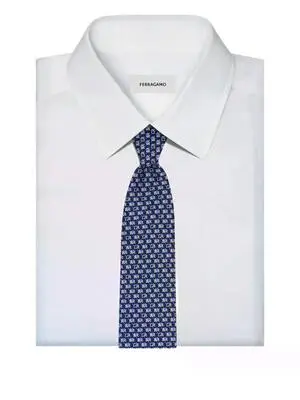 FERRAGAMO Silk Elephant Print Neck Tie