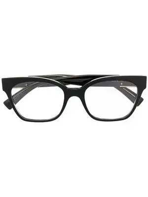 Versace Medusa Embellished Square-frame Glasses - Black