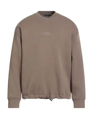 Emporio Armani Sweatshirt In Light Cotton, Polyester, And Elastane