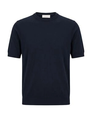 FILIPPO DE LAURENTIIS Short Sleeve Crewneck Sweater - Blue
