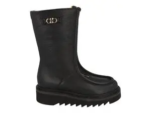 FERRAGAMO Eurialo F Leather Boots - Black